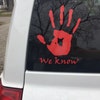 Skyrim Inspired We Know Vinyl Decal Dark Brotherhood Sticker Gaming ...
