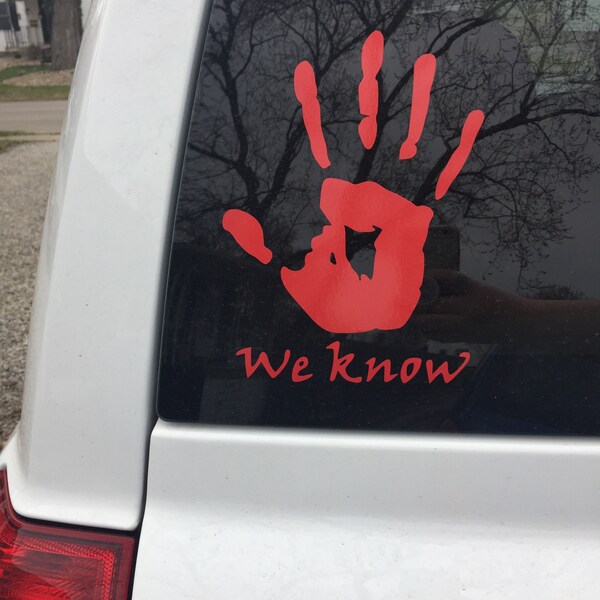 Skyrim Inspired We Know Vinyl Decal Dark Brotherhood Sticker Gaming ...