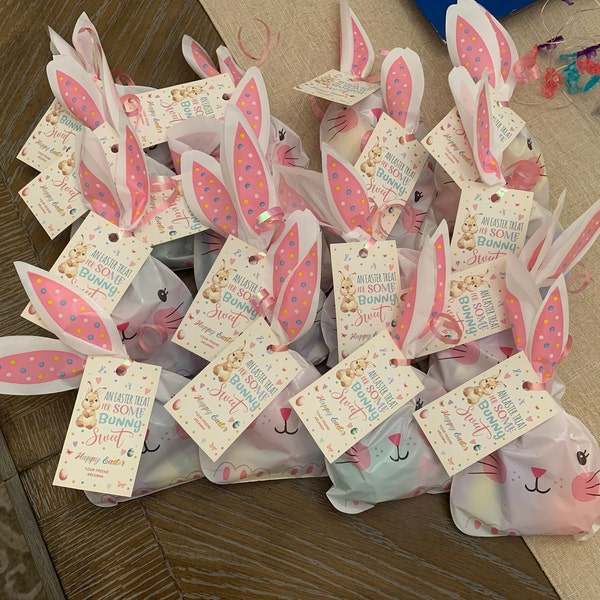 EDITABLE Personalized Easter Bunny Treat Tag Printable Treat for Some ...