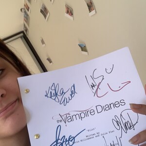 The Vampire Diaries Pilot TV Script Screenplay With Signatures - Etsy