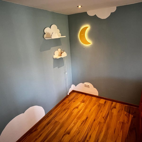 Set of 4 Baby Night Light, Baby Room Light, Personalized Lamp, Cloud ...