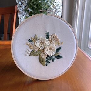 Vintage Flower Embroidery Pattern, Hand Embroidery Design, Floral ...