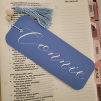 Personalized Bookmarks, Calligraphy Bookmarks, Custom Tassel Bookmarks ...