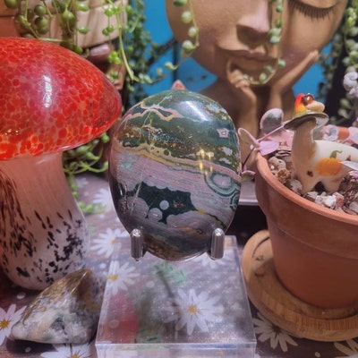 8th Vein Blue Ocean Jasper Sphere 475 8th Vein Ocean Jasper, Ocean ...