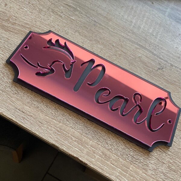 Stable Name Plate / Plaque Cut Out Traditional W/modern Twist Design ...