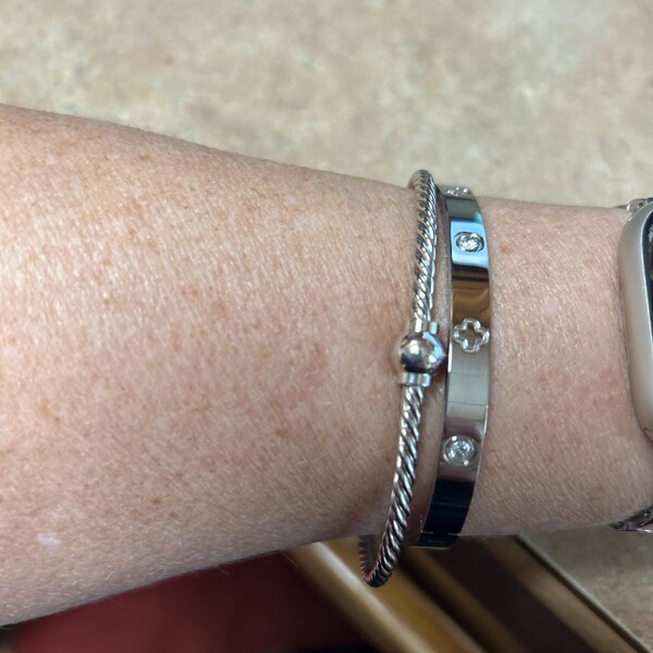 Made on Cape Cod. Bracelet With Nautical Knot, 14k Gold Ball & Sterling ...