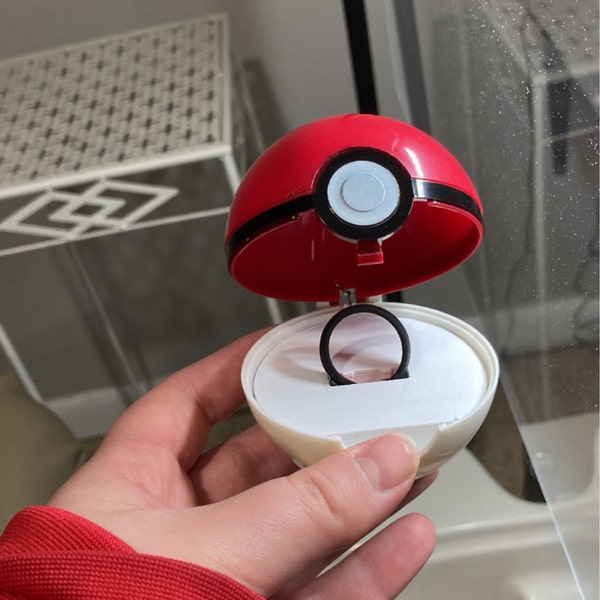 Pokemon Pokeball Ring Box, Pokemon Inspired Ring Box, Classic, Love ...