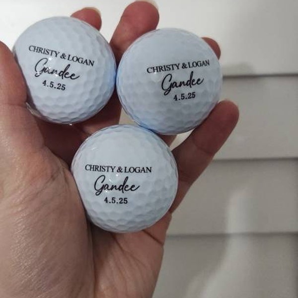 Personalized Wedding Golf Ball Gift, Wedding Favor, Bride and Groom ...