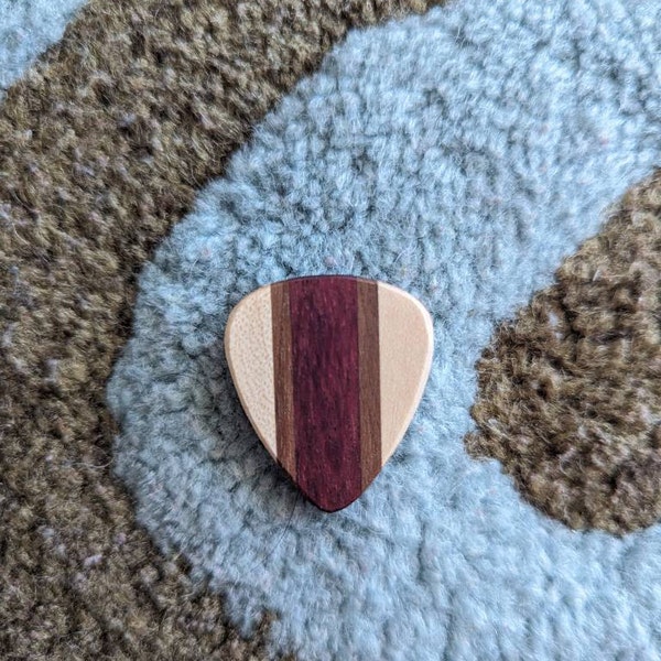 Hand Made Wood Guitar Pick - Multi-wood Guitar Pick - Custom Guitar ...