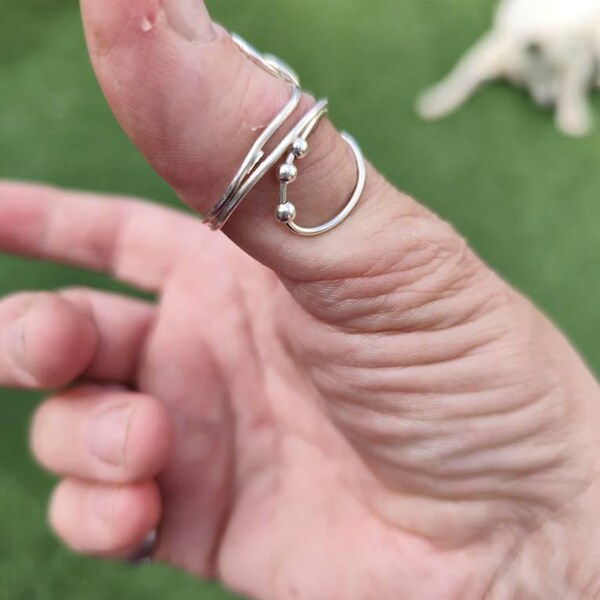 Silver Arthritis Ring, Sterling Silver Arthritis Ring, Adjustable ...