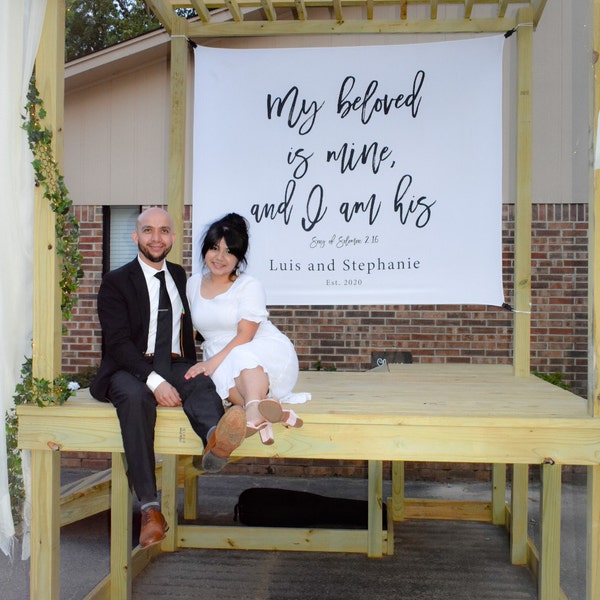 Custom Backdrop, Quote Backdrop, Wedding Vow Backdrop, Calligraphy ...