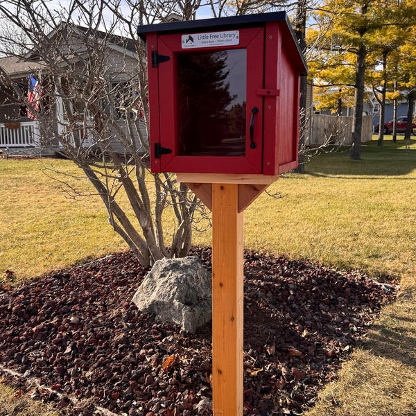 LITTLE FREE LIBRARY® Post and Topper Kit, Amish Crafted, Support the ...