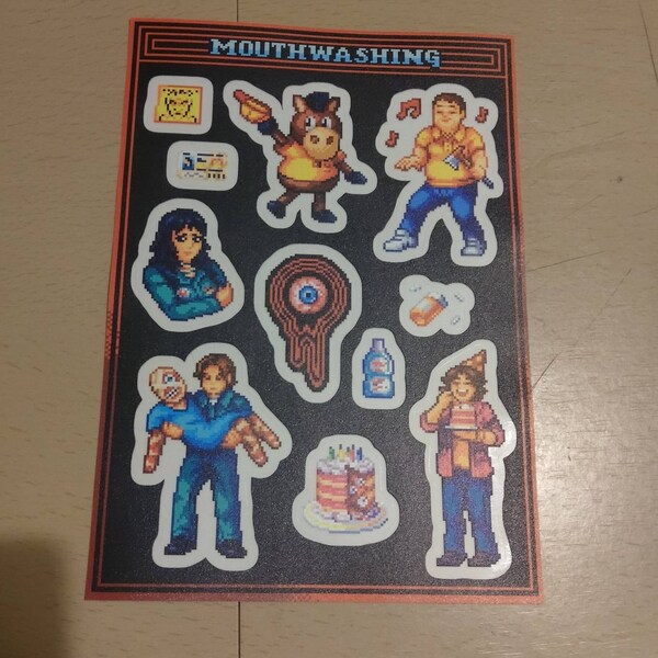 Mouthwashing Pixel Art Sticker Sheet With Anya Daisuke Swansea Jimmy ...