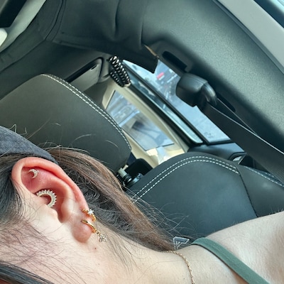 Minimalist Rolo Chain Helix Hoop Earrings Rook Piercing Hoop - Etsy