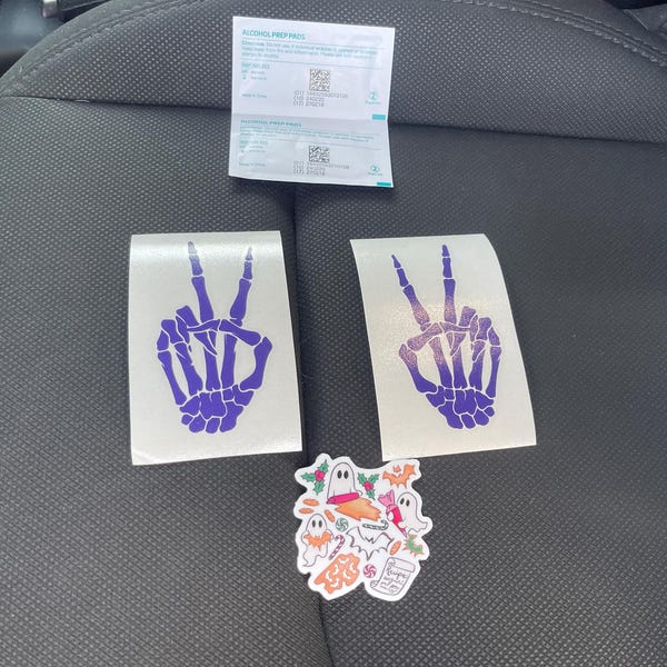 Skeleton Wave, Side Mirror Decal, Wave Dammit, Skeleton Peace Hand ...