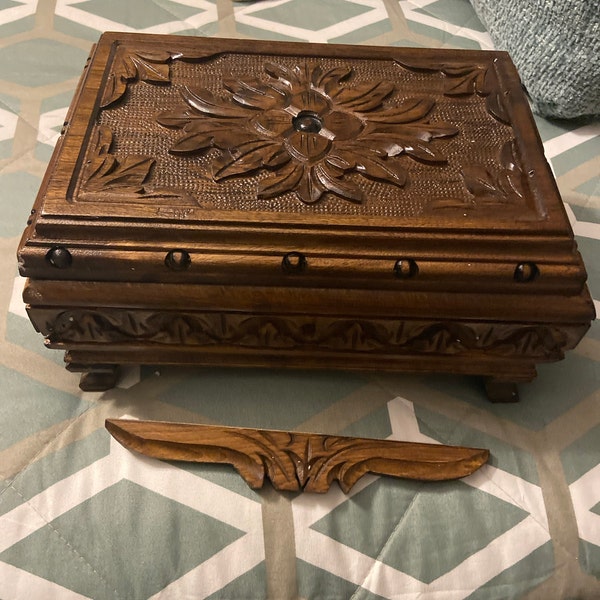 Personalized Wooden Treasure Chest, Secret Lock Wooden Box, Handmade ...
