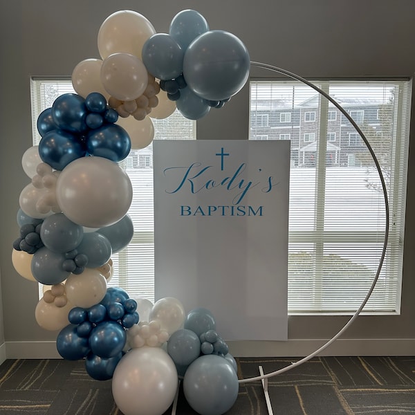 Baptism Wall Decal for Balloon Arch, Balloon Arch Decoration ...