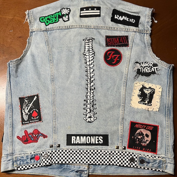 Spine Back Patch, Wings Patch, Patch Bone, Large Embroidered Patch, Skeleton, Horror Patch, Punk ...