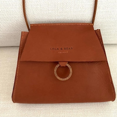 Dark Brown Leather Crossbody Minimalist Shoulder Bag Soft Handmade ...