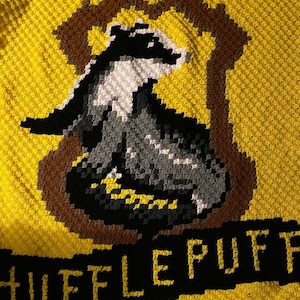 Hufflepuff House Blanket C2C Crochet Pattern - Etsy