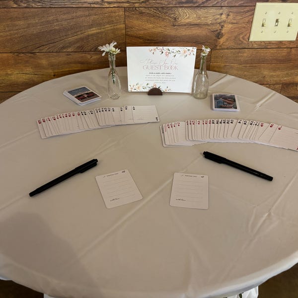 Personalized Monogram Playing Cards, Wedding Ring Monogram Gift, Guest ...