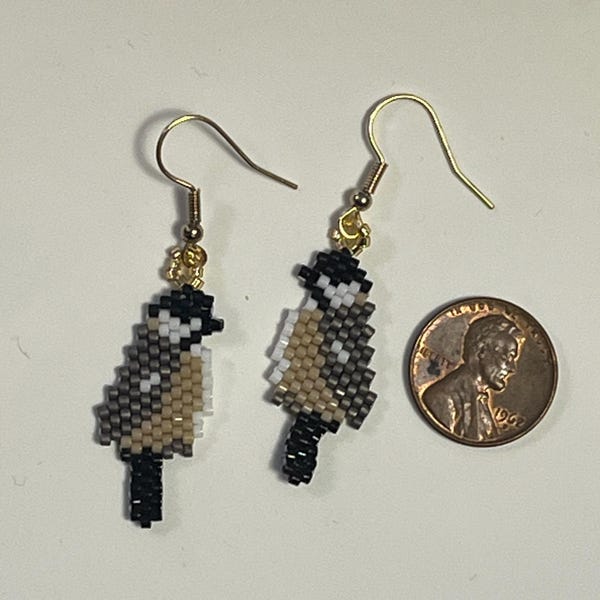 Chickadee (#m3) Brick / Peyote Stitch Pattern for Pendants, Charms ...