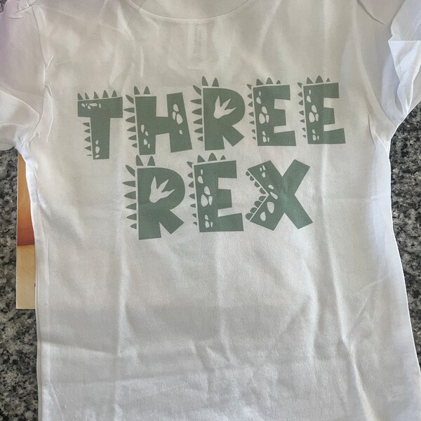 Three Rex Birthday Shirt 3rd Birthday Shirt Dinosaur Birthday Boys T ...