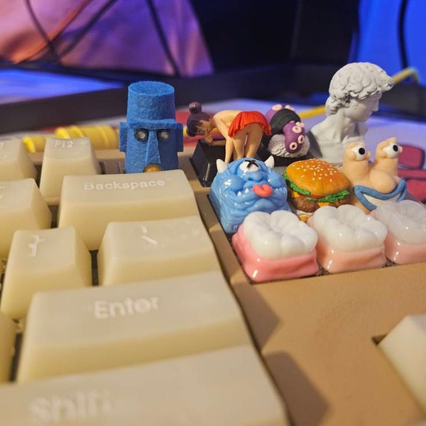 Transparent TV Horror Screen Ghost Face Custom Keycap High Quality ...