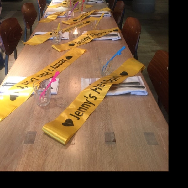 Personalised Hen Party Sash / Birthday Sashes / Hen Night Do Accessory ...