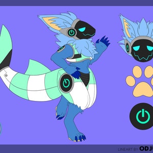 Protogen Furry Reference Sheet / Adoptable Base Kit - Etsy