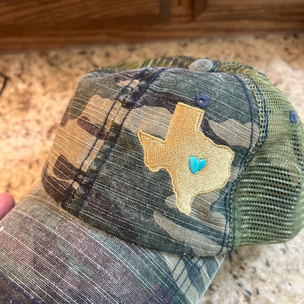 State Hat Distressed Women's Trucker Personalized State Embroidered Cap ...