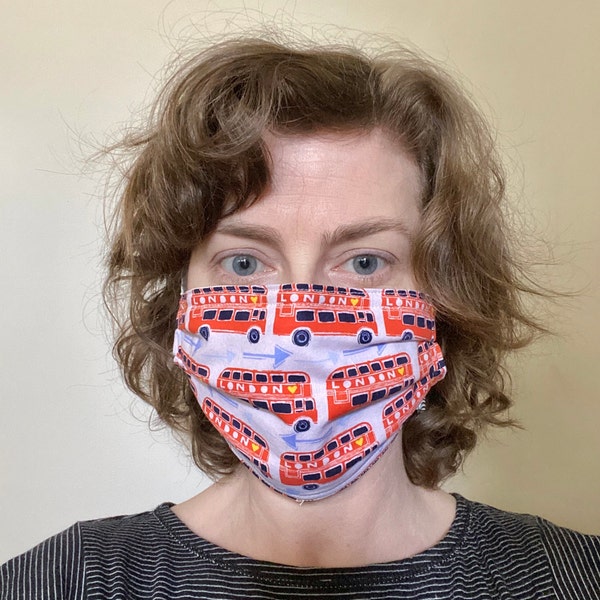Face Mask With Adjustable Ear Loops - Etsy