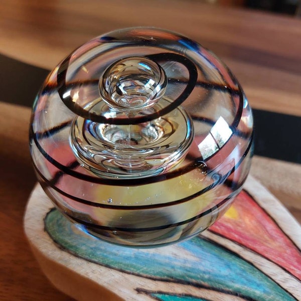 Strathearn Vintage Collectable Fluted Glass Millefiori Paperweight - Etsy
