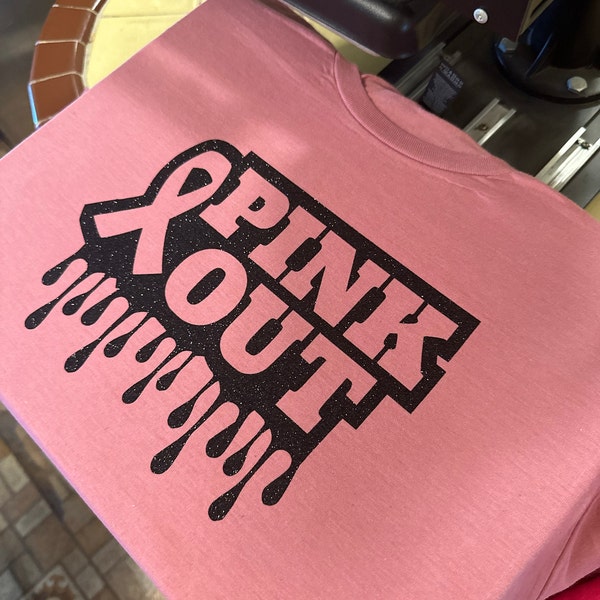 Pink Out Drip Breast Cancer SVG JPG PNG - Instant Digital Download - No ...