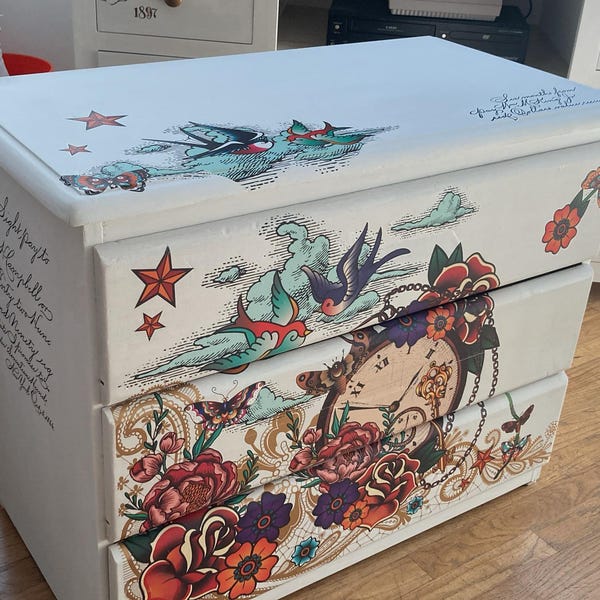 Butterfly Oasis Furniture Transfer, Redesign With Prima Decor Transfer ...