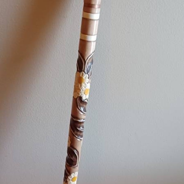 Walking Cane for Ladies Chamomile Flower, Hand-carved Pretty Cane With ...