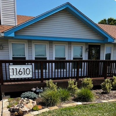 House Numbers Oversized Rustic Modern 10 Inch Number Sign large ...