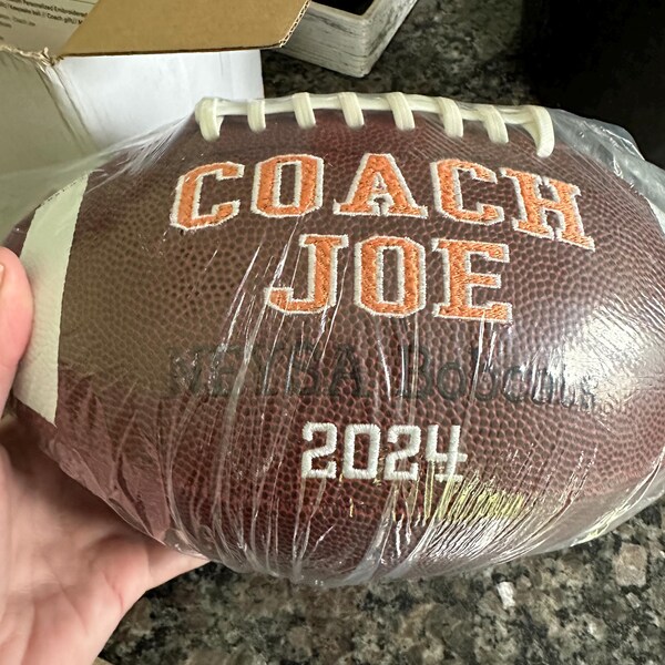 Coaches Gift//custom Personalized Embroidered Football // Football Gift ...