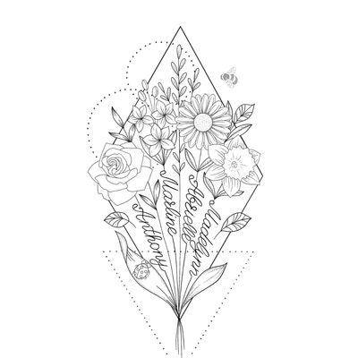 How to Draw Flowers Volume 2, Printable Worksheets, Flowers for Bullet ...