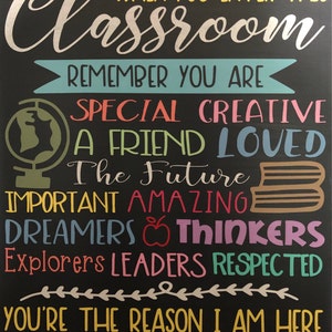 When You Enter This Classroom, Teacher Gifts Personalized, High School ...