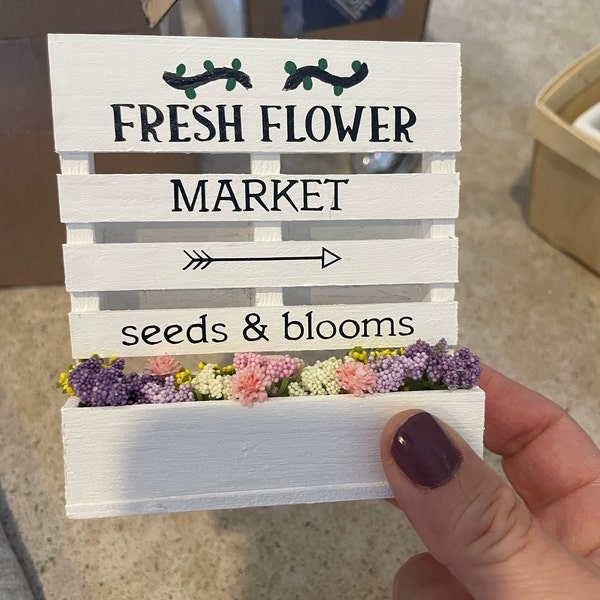 Mini Flower Box for Tiered Tray, Flower Market Tiered Tray, Spring ...