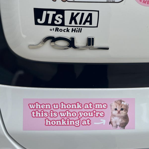 New Driver Pls Be Nice Sad Hamster Car Bumper Sticker Crying Funny Cute ...