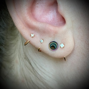 Delicate Nose Ring Tiny Dot Hug Hoops 20 Gauge Thin Dot - Etsy