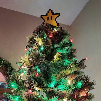 Trans Pride Flag Mario Star Christms Tree Topper Super Mario Tree ...