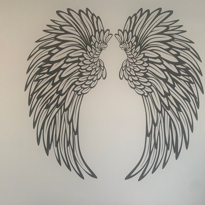 Angel Wings Wall Decal, Wings Sticker, Vinyl Sticker Decals, Bird Wings ...