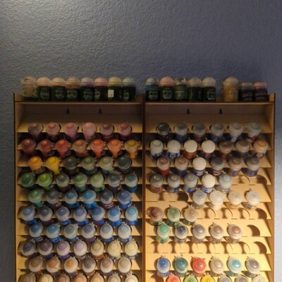 Wall Mounted Hobby Paint Storage Rack Vertical - Etsy