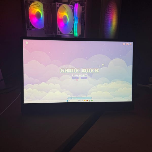 Game Over Pastel Desktop Wallpaper Background | Retro Pixel Pink ...