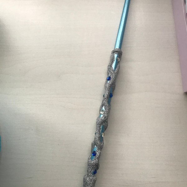 Frozen Blue Magic Wand Ice Princess Wizard Wand Fairy Wand Witches Wand ...