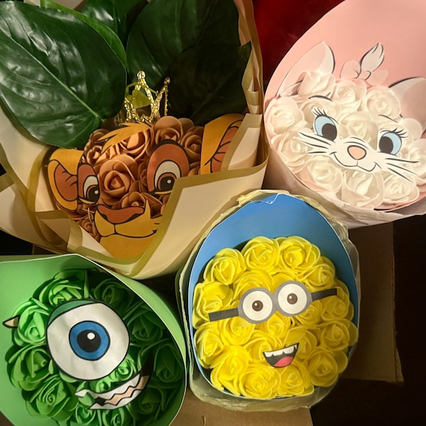 Minions Rose Bouquet - Etsy