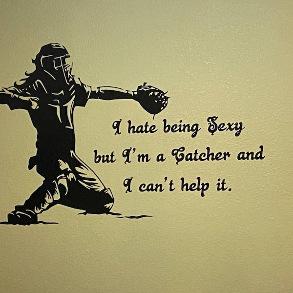 Baseball Girls Wall Decal | Softball Wall Sticker | Baseball Quote Wall ...